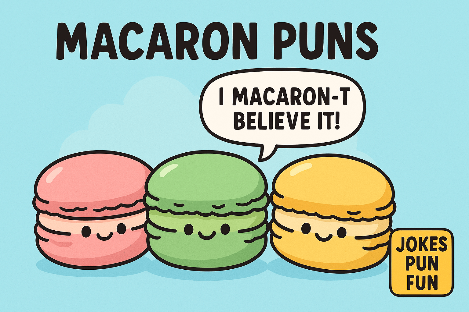 130+ Macaron puns to sweeten your day with witty bites
