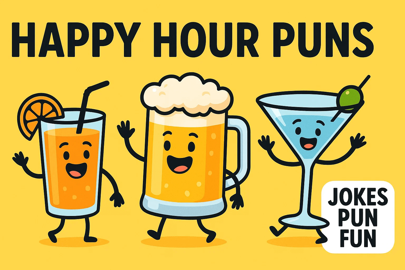 100+ Happy Hour Puns That Will Make You Giggle Hard
